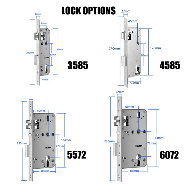 Slimline Smart Lock - Suitable for Wooden, UPVC and Composite Doors ...